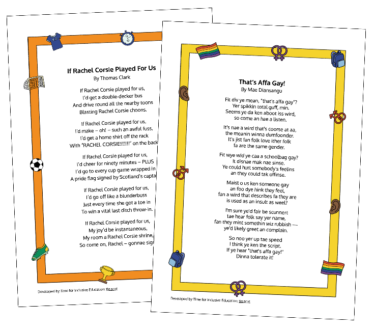 lgbteducation.scot poetry resources for primary schools